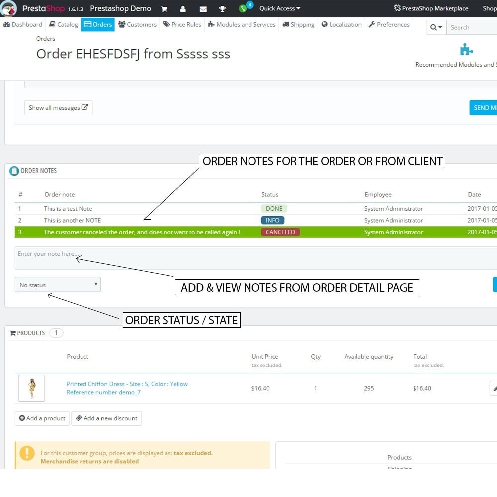 Advanced Notes - Order Notes, Client Notes & Sticky Notes - Prestashop ...