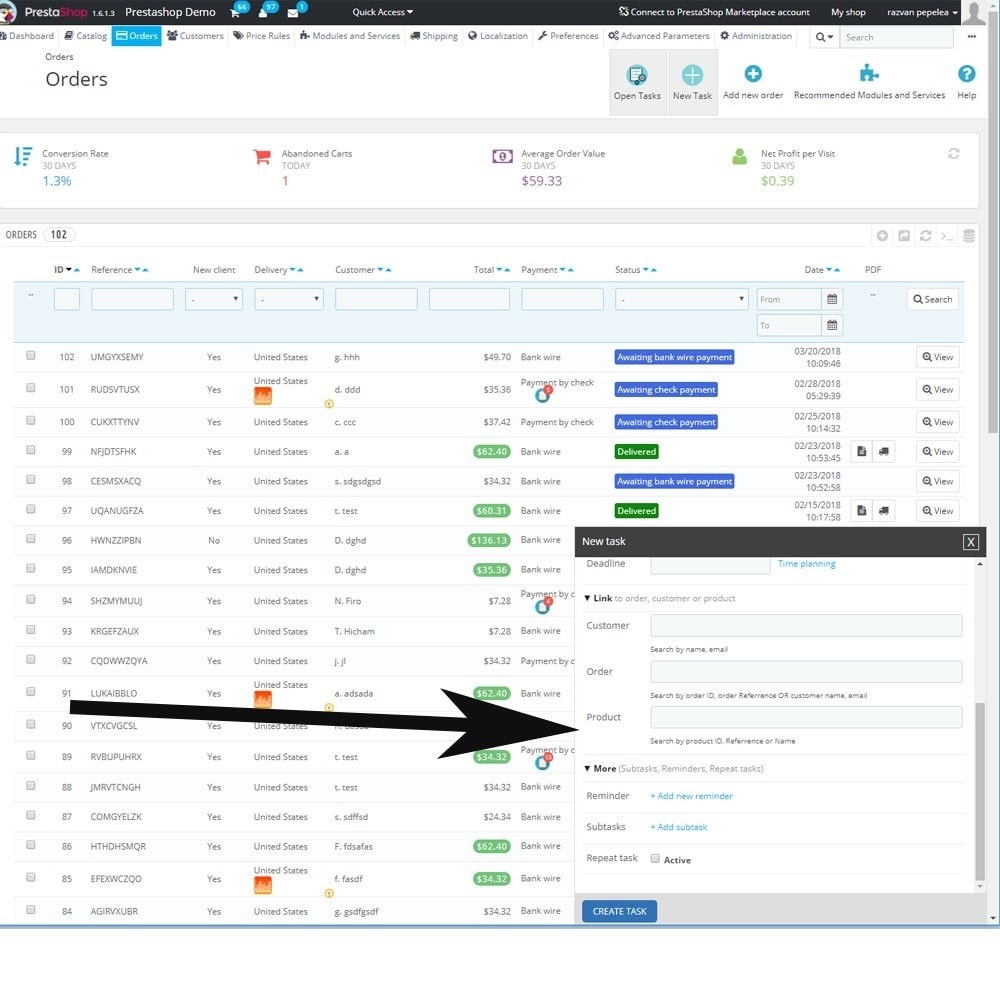 Team & Task Manager - Prestashop module
